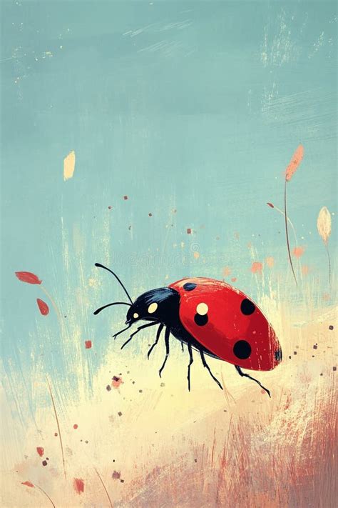 A Ladybug Teacher Leading A Counting Lesson Using Spots Stock