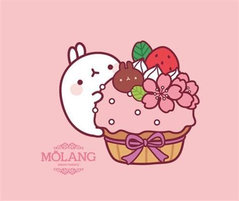Molang Pink Cupcake Cute Drawings Kawaii Drawings Kawaii Wallpaper
