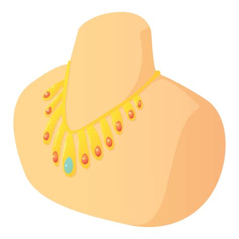 Beautiful Necklace Icon Cartoon Style 14937534 Vector Art At Vecteezy