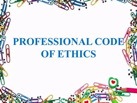 Professional Code Of Ethics Pptx