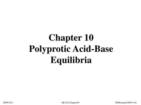 Ppt Chapter 10 Polyprotic Acid Base Equilibria Powerpoint