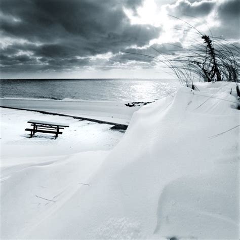 Snow Covered Cape Cod Bench