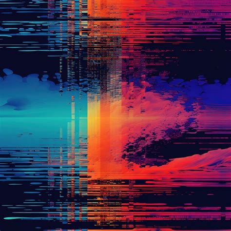 Abstract Glitch Background Of Digital Noise Error Premium Ai Generated Image