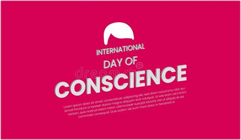 International Day Of Conscience Design Stock Vector Illustration Of