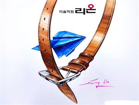 종이비행기 허리띠 개체시범 개체표현 기초디자인 리온 Llion 벨트 질감 돌