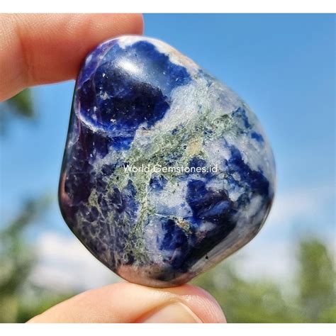 Jual Natural Sodalite Tumbled Jumbo Brazil 16655tb Shopee