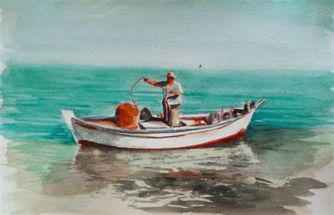 Fisherman Rwatercolor