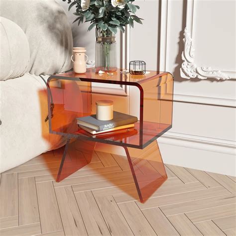 Acrylic Nightstand Side Table Modern Nightstand Clear Home Decor