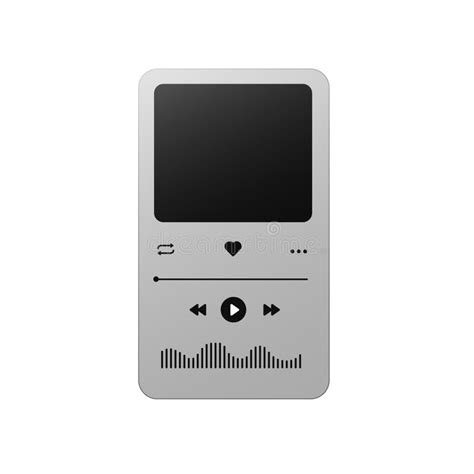 Modern Gradient Player For Playlists And Audio Control On Mobile Stock