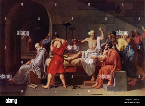 Jacques Louis Davids The Death Of Socrates Circa 1787 Located In