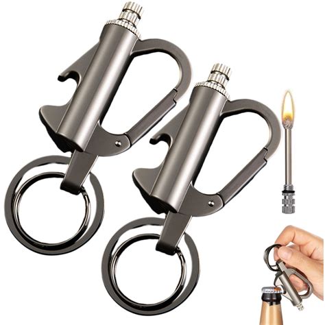 Fmxomd 2 Pack Match Keychain Lighter Metal Infinity Lighters With