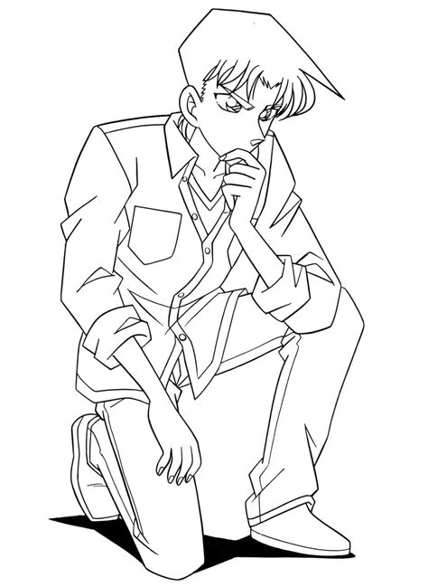 Tô Màu Thám Tử Heiji Hattori Trang Tô Màu Cho Bé