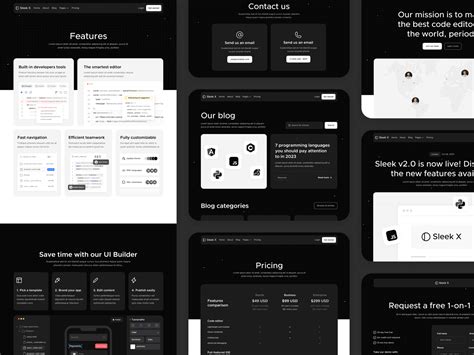 Dark Mode Saas Webflow Template Sleek X Brix Templates
