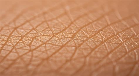 Examining Human Skin Texture And Detail In Extreme Macro View Stock