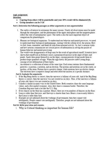 Logic Assignment Pdf