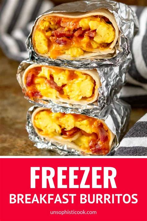 Ham Egg And Cheese Freezer Breakfast Burritos Recipe