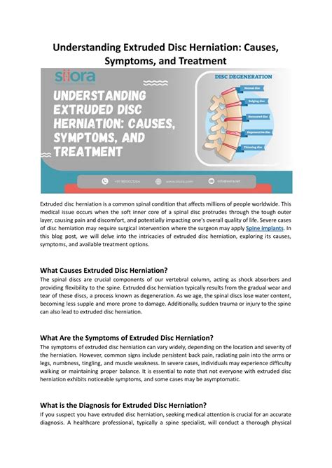 Ppt Understanding Extruded Disc Herniation Causes Symptoms And