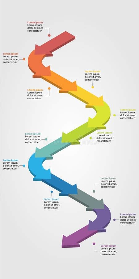 Timeline Arrow Chart Template For Infographic For Presentation For 12