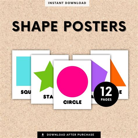 Classroom Shape Posters Printable Classroom Decor Elementary School Resources Preschool