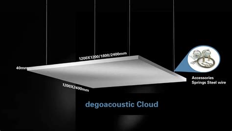 Manufacturing Acoustic Cloud Ceiling Panels White Acoustic Baffle 1200x1200mm Optimize Room