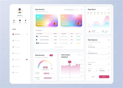 그래프 차트 및 다이어그램이 포함된 인포그래픽 대시보드 Ui Ux 디자인 버스용 웹 인터페이스 템플릿 프리미엄 벡터