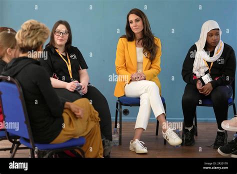 The Princess Of Wales During A Visit To The Percy Community Centre In