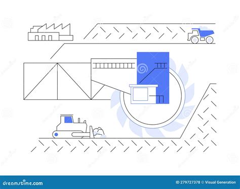 Open Pit Mining Abstract Concept Vector Illustration Stock Vector Illustration Of Industrial