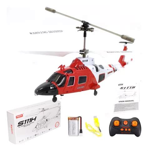 Helicóptero De Control Remoto Syma S111h 3ch Recargable Rc Meses Sin
