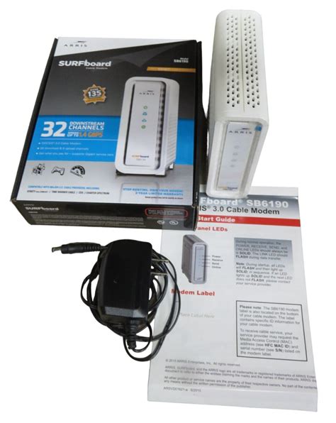 Arris Surfboard Cable Modem Docsis 30 Technology Gigabit Model Sb6190