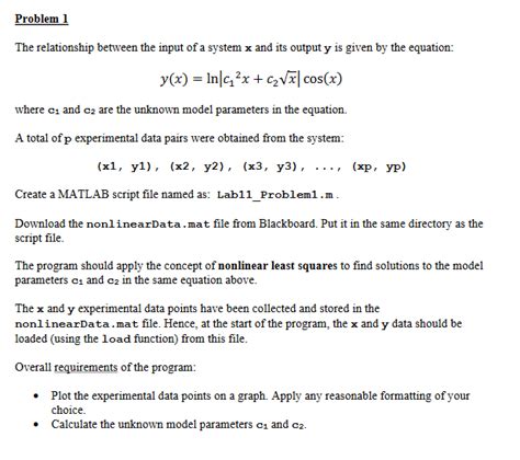 Problem 1 The Relationship Between The Input Of A Chegg Com