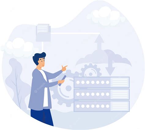 Premium Vector Database Security Abstract Conceptcloud Storageflat Vector Modern Illustration