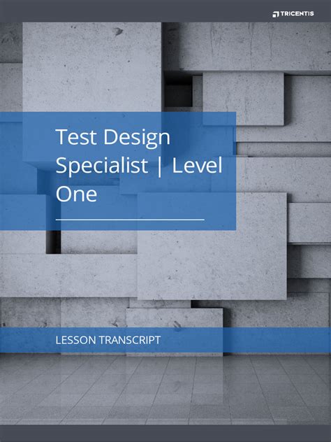 tds1 12 x lesson transcript pdf software testing computing