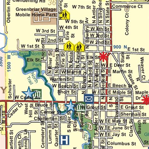 Grout Township And City Of Gladwin Gladwin County Michigan Map By