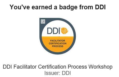Early This Month I Completed The Ddi Facilitator Certification Process And Am Now A Ddi