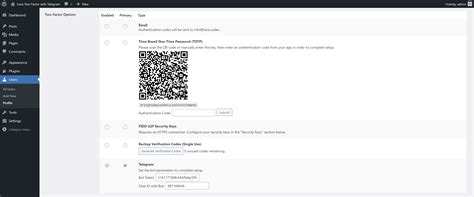 Lana Two Factor With Telegram For Wordpress By Lanacodes Codecanyon