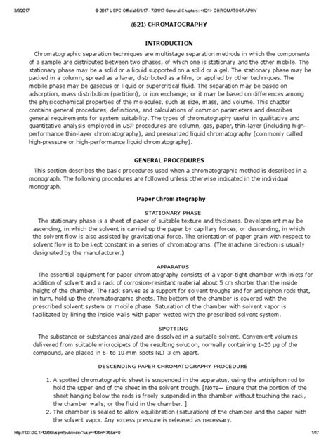 Chromatography Usp Monograph Pdf Chromatography High