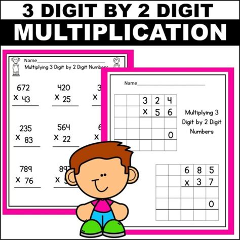 3 Digit By 2 Digit Multiplication Worksheets Made By Teachers