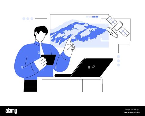Present Remote Sensing Data Abstract Concept Vector Illustration Stock