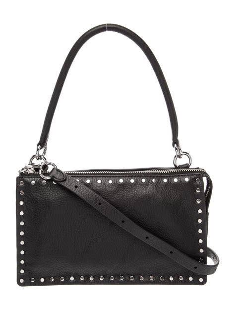 Rebecca Minkoff Leather Shoulder Bag Black Handle Bags Handbags