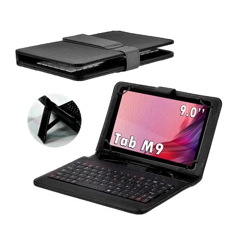 Capa Teclado Couro Para Tablet Lenovo Tab M9 Tela 9 Polegadas Shopee Brasil
