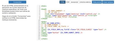 Html Usuario Documentación De Scriptcase Low Code