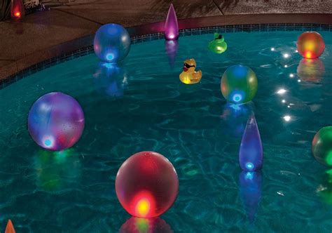 Solarglo Lighted Inflatables Backyard Lighting Pool Toys Floating