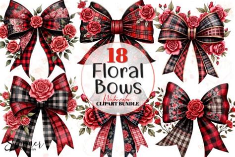 Classic Patchwork Vintage Bow Clipart Graphic By Summer Digital Design