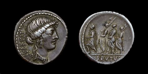 Roman Republic Q Servilius Caepio M Junius Brutus Denarius