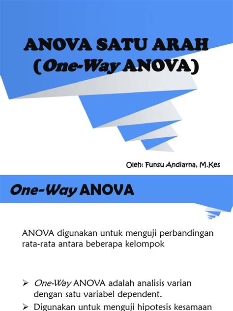 Uji Anova One Way Pdf