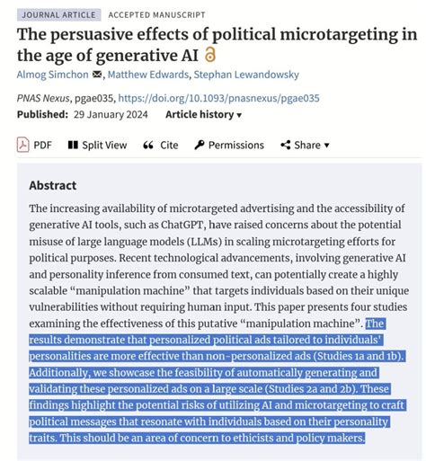 In My Recent Wired Piece On Ai Generated Disinformation I Warned That Micro Targeting Could