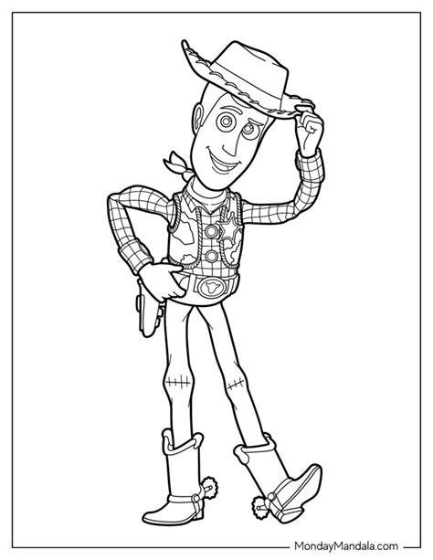 24 Woody Coloring Pages Free Pdf Printables Woody Toy Story Drawing