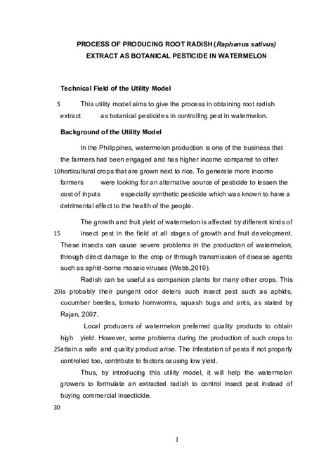 Doc Process Of Producing Root Radish Raphanus Sativus Extract As
