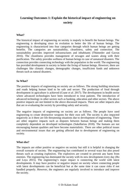 Eneg20001 Australian Engineering Reflective Writing