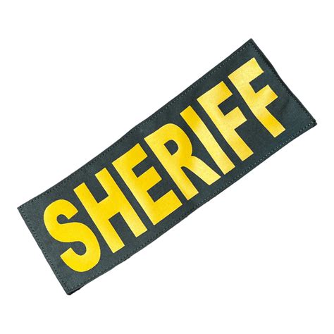 Ranger Green Gold Sheriff Patch 11x4 With Hook Sewn On Back Bds Tactical Gear